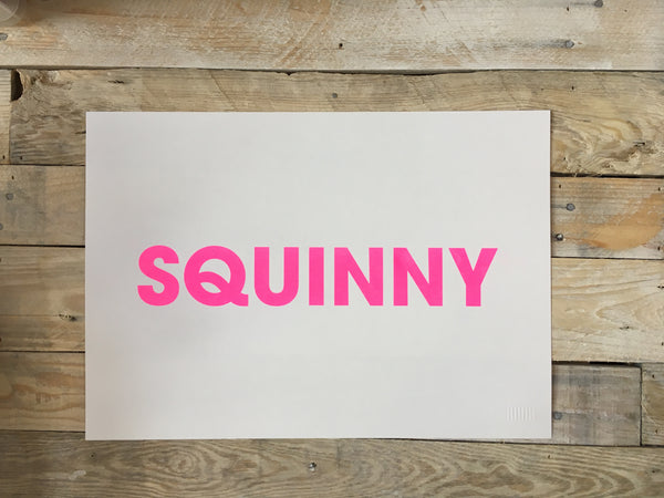A3 SQUINNY RISO PRINT - POMPEY TYPE SERIES – foursandeights